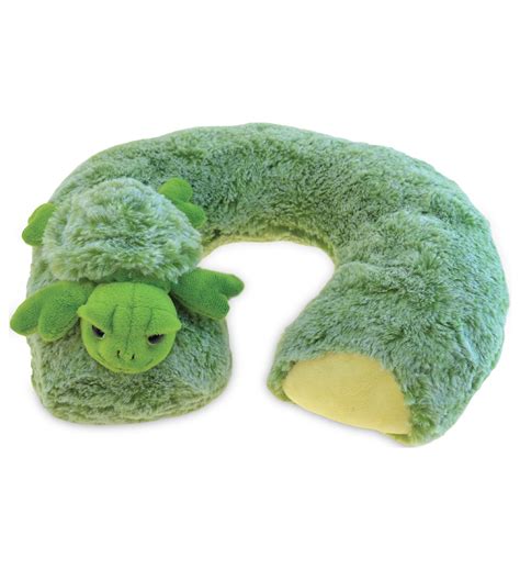 Dollibu Green Sea Turtle Plush Neck Pillow Soft Travel Neck Pillow