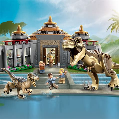 Lego 76961 Jurassic Park Visitor Centre T Rex And Raptor Attack
