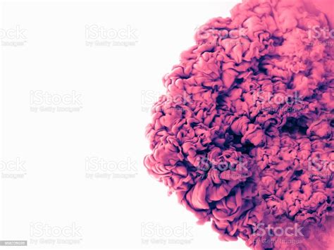 컬러 모션에서 촬영 물에 드롭 소용돌이 추상화 합니다 흰색 바탕에 절연 물 아래 부드러운 전구의 구름 분홍색 페인트 0명에 대한 스톡 사진 및 기타 이미지 Istock