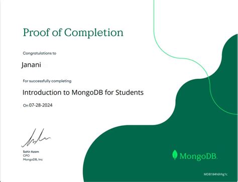 Janani Baskar On Linkedin Professionaldevelopment Mongodb
