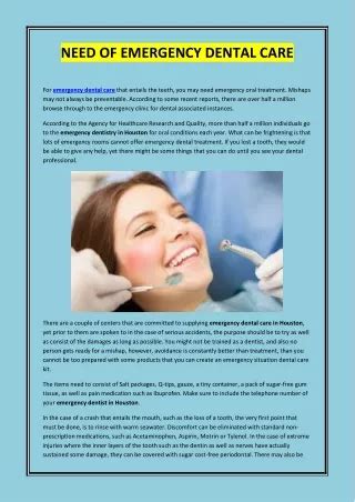 PPT 5 Warning Signs You Need Emergency Dental Care PowerPoint