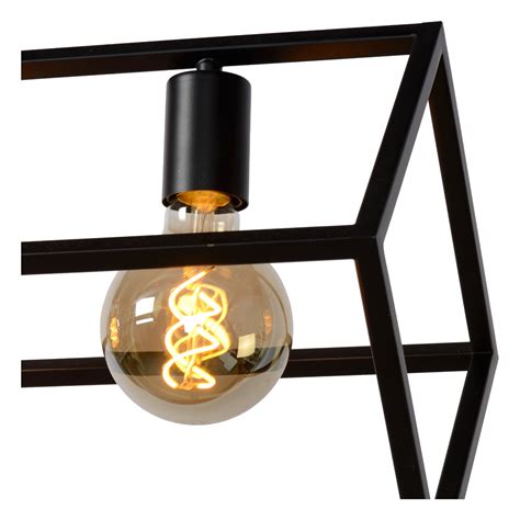 Tilted Rectangular Hanging Lamp 4xe27 Black Myplanetled