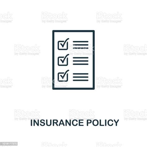 보험 정책 아이콘입니다 보험 아이콘 컬렉션에서 선 스타일 아이콘 디자인입니다 Ui입니다 보험 정책 아이콘의 그림입니다 그림 흰색 절연입니다 웹 디자인에 사용 가능 애플 리