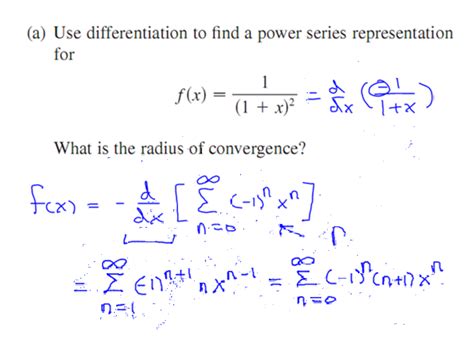 Solved A Use Differentiation To Find A Power Series Chegg Com