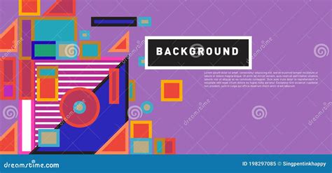 Vector Abstract Colorful Rectangle Background For Banner Stock Vector Illustration Of Cover