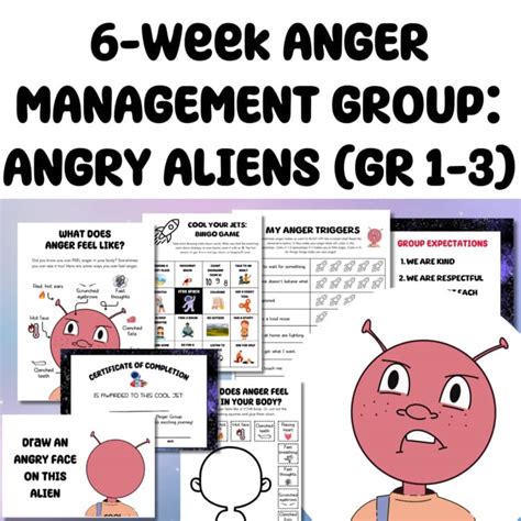 Anger Management Group 6 Weeks Of Anger Activities For Group