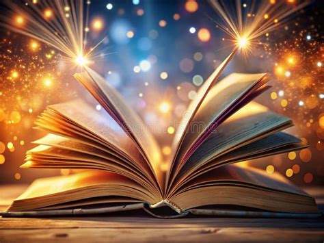 Enchanting Open Book with Illuminated Pages a Captivating Fantasy Scene ...