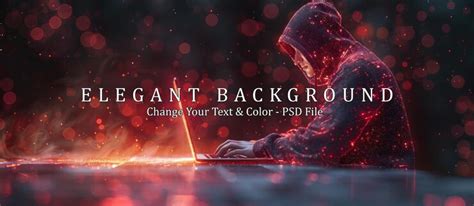 Abstract Polygonal Hacker With Laptop On Technology Dark Background Premium Ai Generated Psd