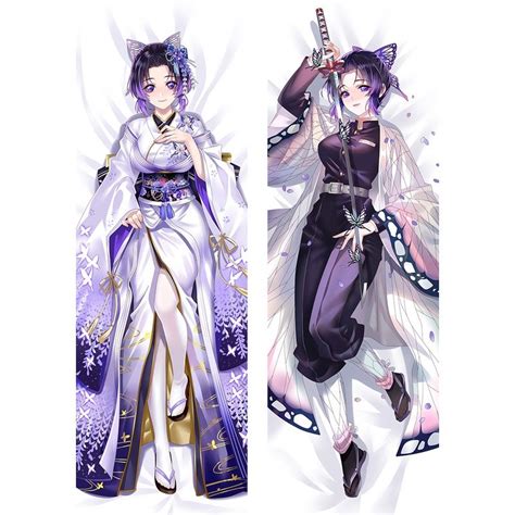 Vỏ Gối Ôm In Hình Nhân Vật Kimetsu No Yaiba Kochou Shinobu 60x180cm Vỏ Gối Dễ Thương Dao Mổ