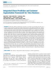 Integrated Churn Prediction And Customer Segmentation In Telco Course Hero