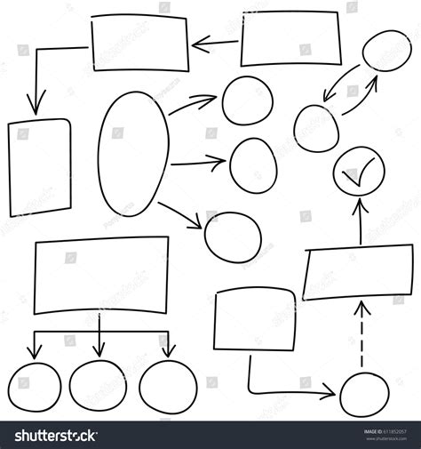 Hand Drawn Vector Mind Map Flow Stock Vector Royalty Free Shutterstock