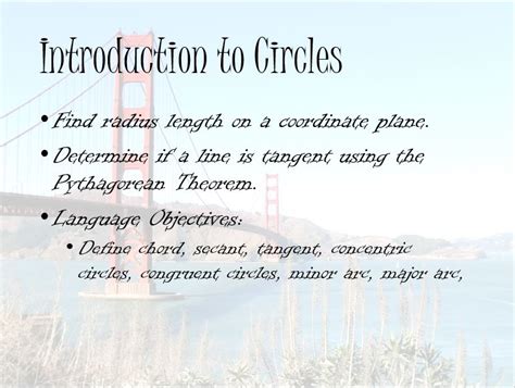 Introduction To Circles I