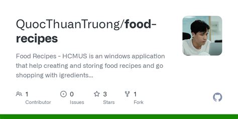 GitHub QuocThuanTruong Food Recipes Food Recipes HCMUS Is An Windows Application That Help