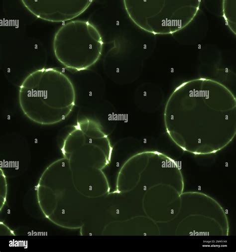 Abstract Cell Of Virus Or Pathogenic Bacterium Under Microscope