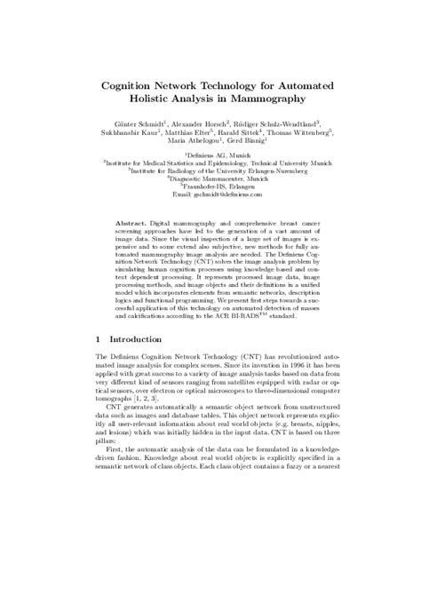 Pdf Cognition Network Technology For Automated Holistic Analysis In
