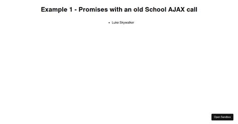 basic promise example codesandbox