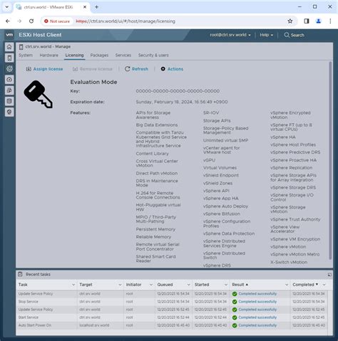 Vmware Esxi 8 Initial Settings Assign License Key Server World