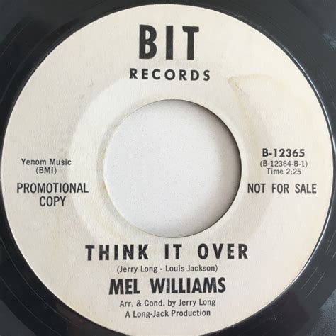 Mel Williams Think It Over Rare Soul 45s
