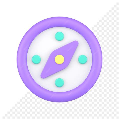 Premium Psd Realistic 3d Icon Compass With Arrow For Accuracy