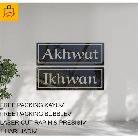Jual Akrilik Custom Design Petunjuk Arah Lokasi Wall Sign Akhwat