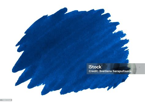 맑은 테두리와 얼룩수채색 네이비 블루 배경 고립 된 수채화 브러시 얼룩 텍스트의 복사 공간이 있는 프레임입니다 거친에 대한 스톡 사진 및 기타 이미지 Istock