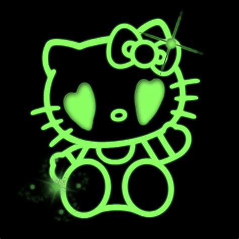 Download Emo Hello Kitty Green Aesthetic Wallpaper