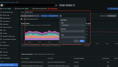 new filter bar and data table support for error inbox new relic documentation