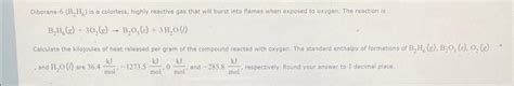 Solved Diborane 6 B H6 Is A Colorless Highly Reactive Gas