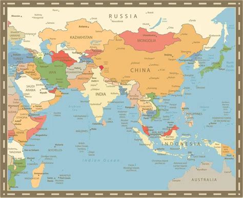 18454 South Asia Map Vector Images Depositphotos