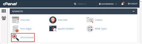 How To Use Virus Scanner Option Under Advanced Section In The Cpanel