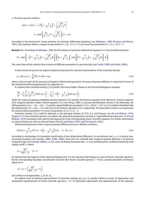 Pdf Statistical Inference For Reciprocal Gamma Diffusion Process