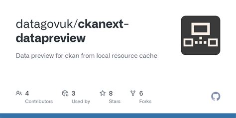GitHub Datagovuk Ckanext Datapreview Data Preview For Ckan From Local Resource Cache