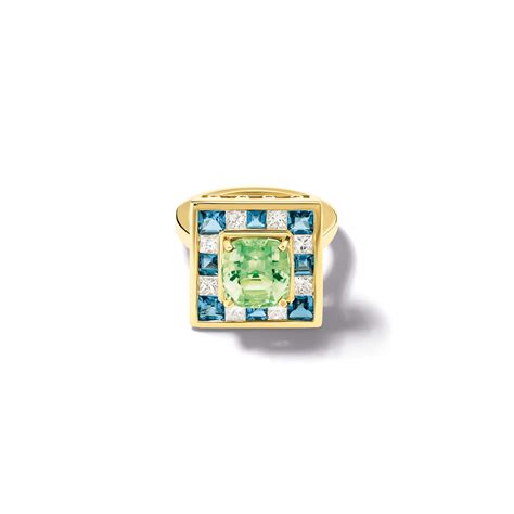 Place Des Vosges Ring 18ct Yellow Gold Multi Gemstone Cassandra Goad