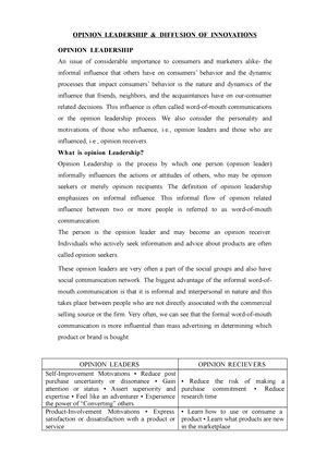 Consumer Behavior Diffusion Of Innovation Factors Affecting Consumer Behaviour DEFINITION