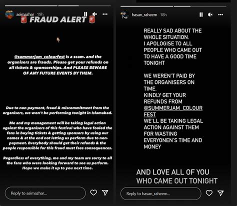 Asim Azhar And Hasan Raheem Call Out Summerjam Colour Fest Event