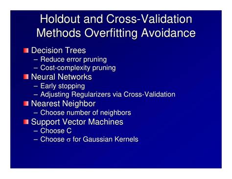 Ppt Holdout And Cross Validation Validation Holdout And Cross