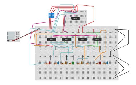 circuit design 3 8 decoder tinkercad