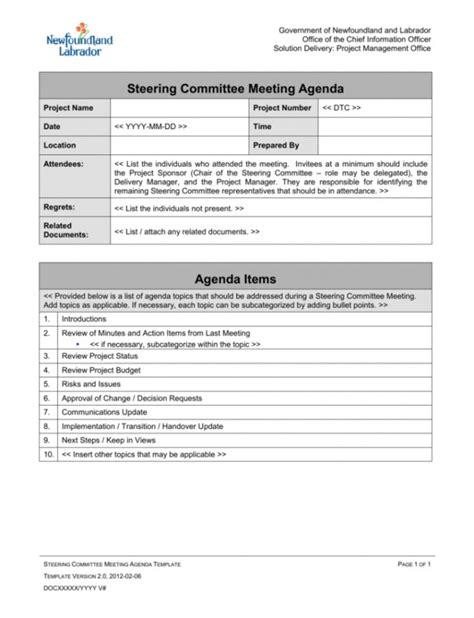 Scout Committee Meeting Agenda Template Agenda Template Meeting