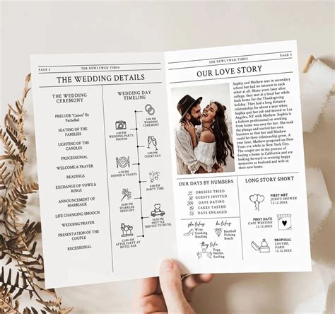 Infographic Wedding Program Unique Wedding Program Fun Wedding Timeline