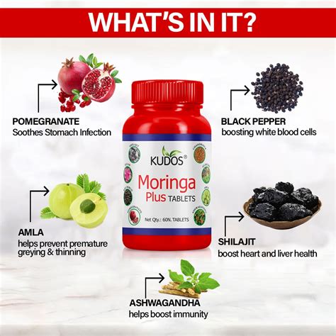 Moringa Plus 60 Tablets Kudos Ayurveda
