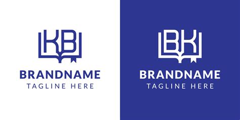 Letter BK And KB Book Logo Suitable For Business Related To Book With BK Or KB Initials