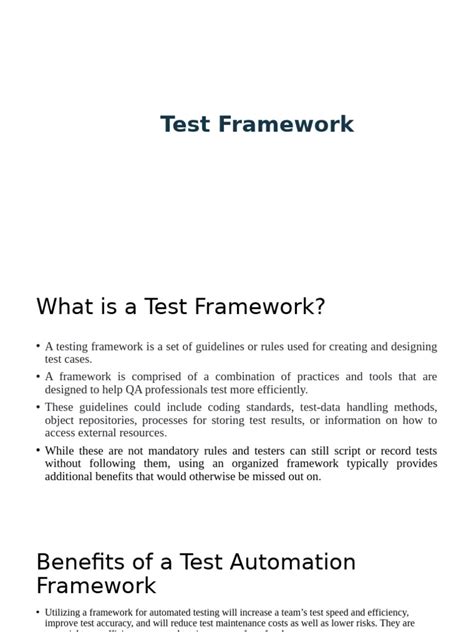 Testing Framework Pdf