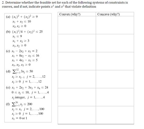 [solved] 2 Determine Whether The Feasible Set For Each Of