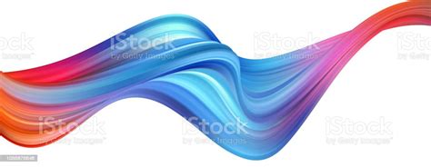 현대 다채로운 흐름 포스터입니다 컬러 배경에서 웨이브 액체 모양입니다 디자인 프로젝트에 대 한 예술 디자인입니다 벡터 일러스트 레이 션 3차원 형태에 대한 스톡 벡터 아트