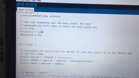 Arduino Outputs 100hz 99 Duty Cycle Youtube