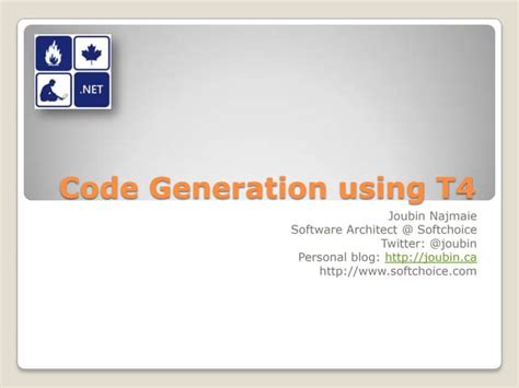 Code Generation Using T4 Ppt