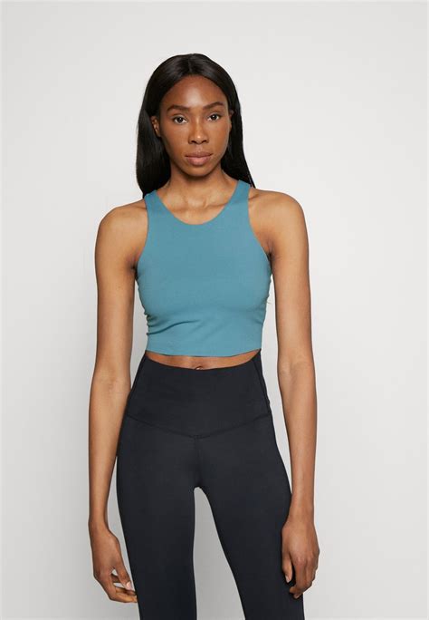 Nike Performance Luxe Crop Tank Top Noise Aquablue Zalando