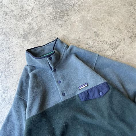 Vintagr Y2k Patagonia Synchilla Quarter Button Up Depop