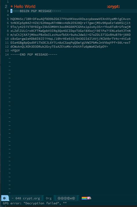 org crypt 可以加密，但不能解密 org mode emacs china