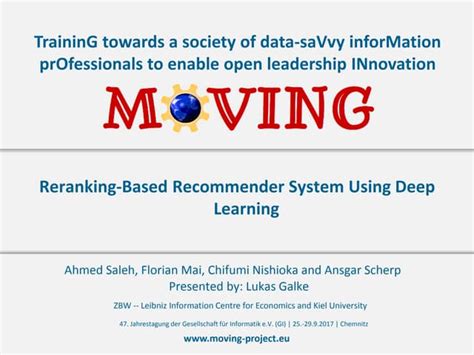 Reranking Based Recommender System With Deep Learning Ppt